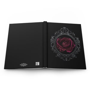 Gothic Rose Hardcover Goth Journal, Dark Victorian Floral Notebook ...