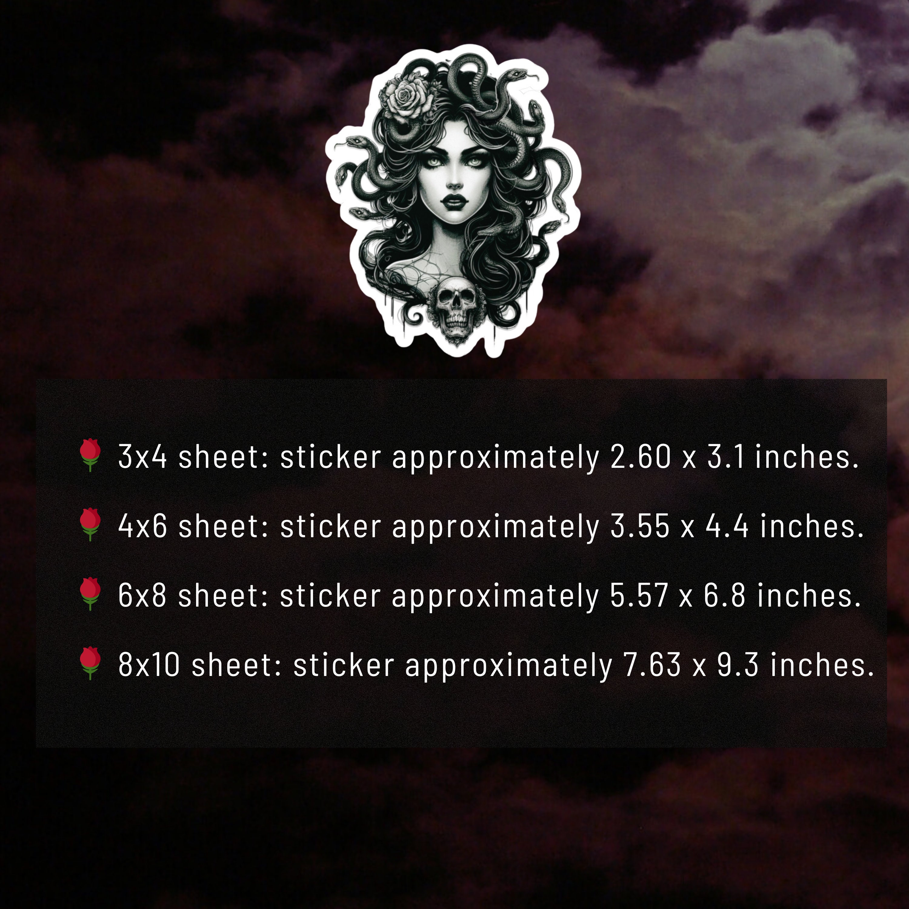 Medusa Waterproof Stickers Gothic Aesthetic Stickers Beautiful Goth ...