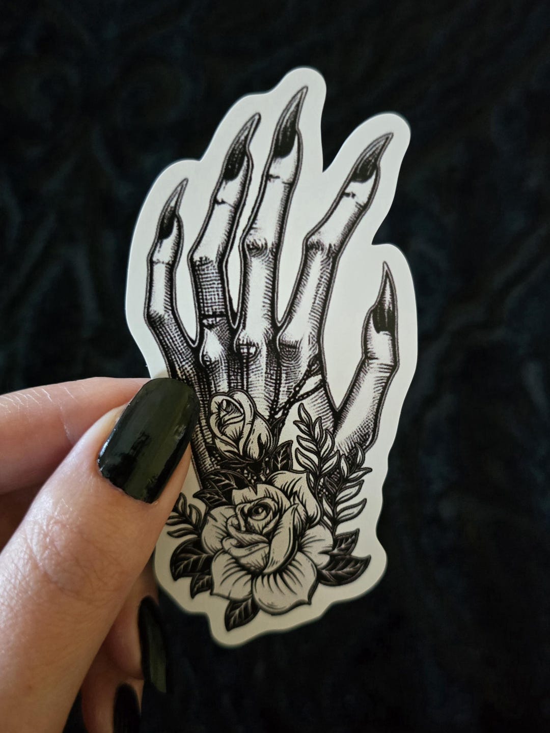 Eerie Hand Gothic Sticker - Waterproof Vinyl Decals for Journals ...