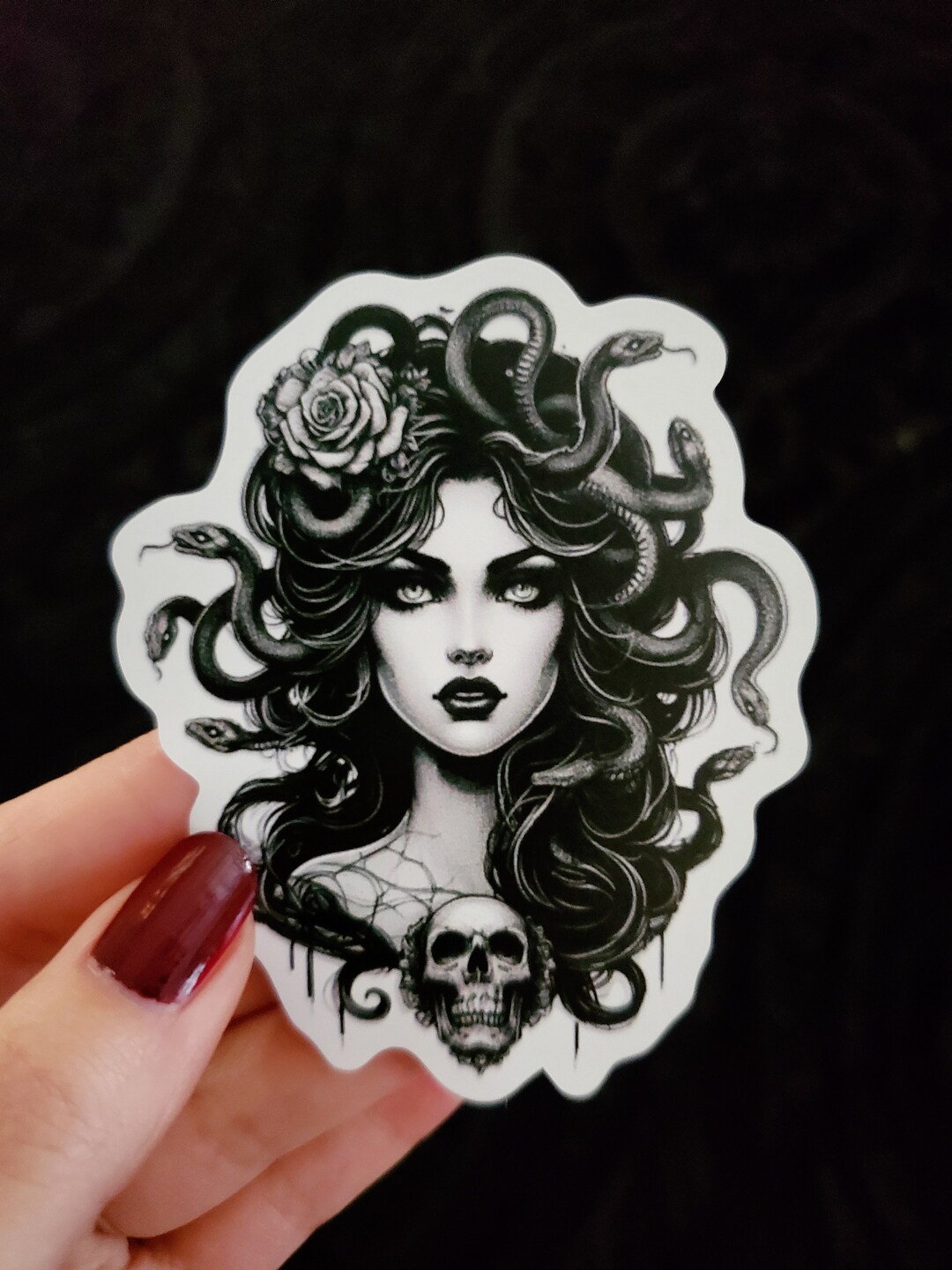 Medusa Waterproof Stickers Gothic Aesthetic Stickers Beautiful Goth ...
