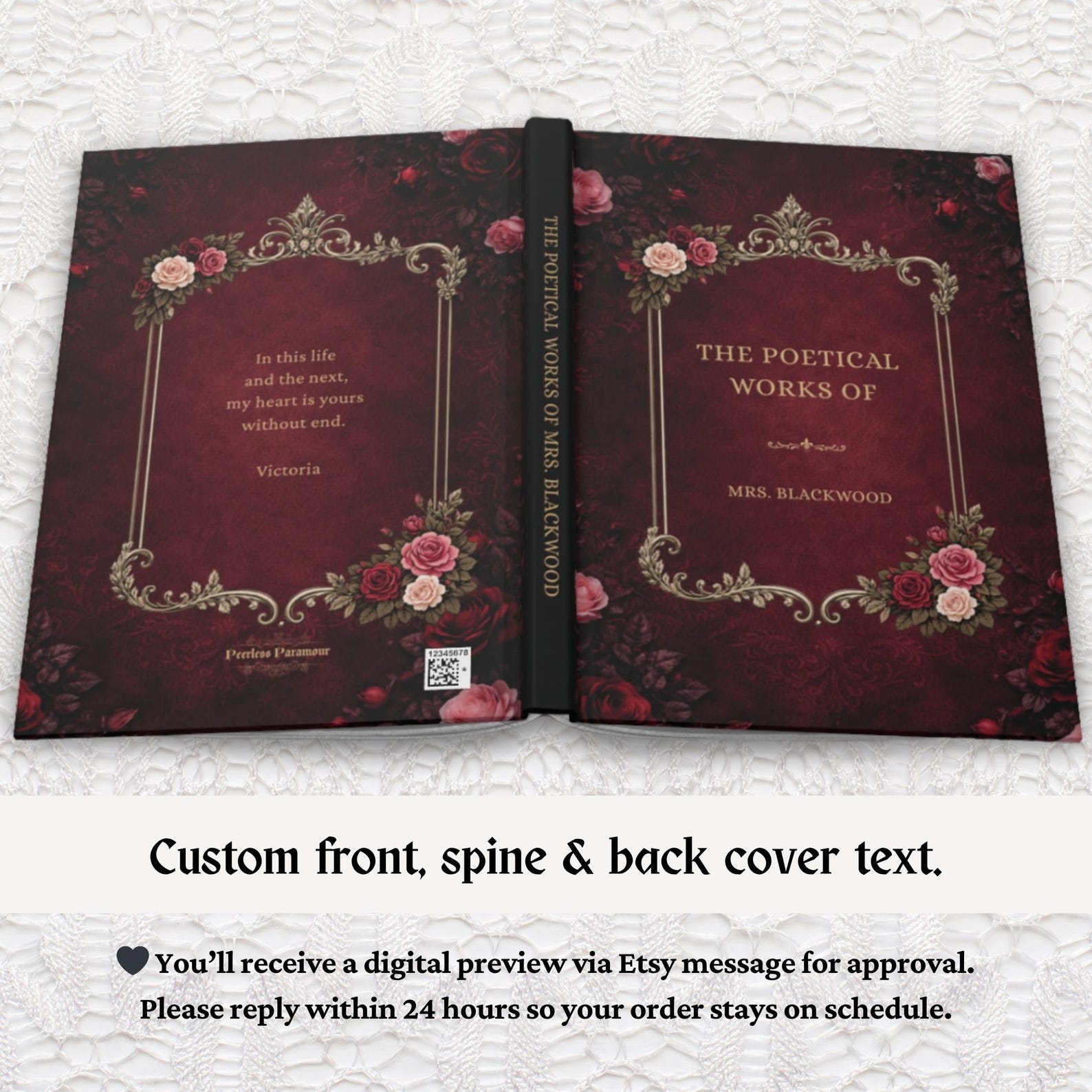 Personalized Hardcover Journal With Custom Text | Vintage Book-style ...