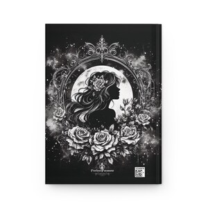 Romantic Floral Gothic Journal Female Silhouette Hardcover Notebook ...