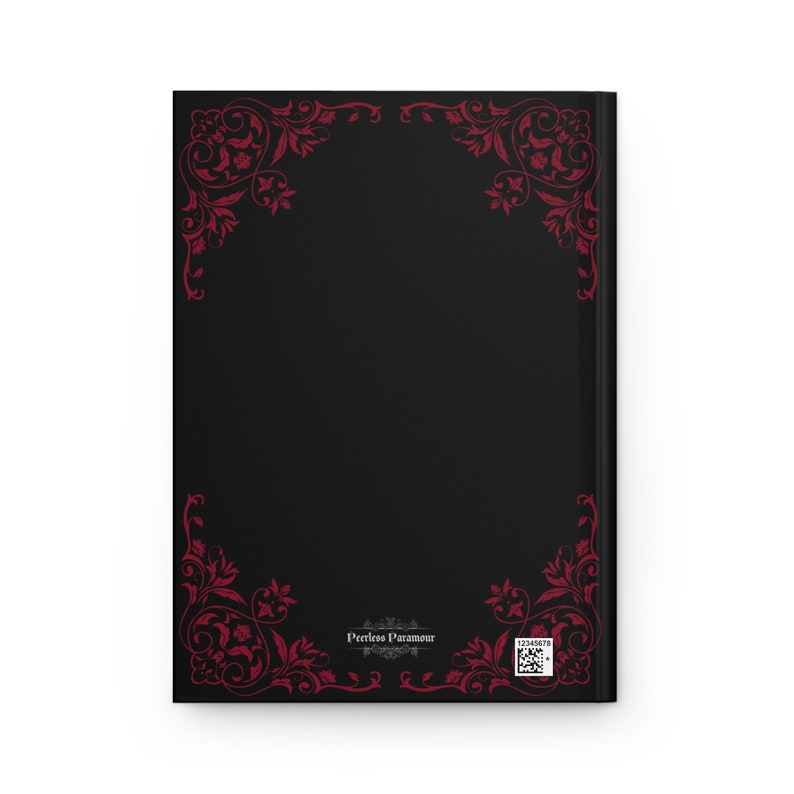 Red Rose Hardcover Gothic Journal | Dark Victorian Floral Goth Notebook ...