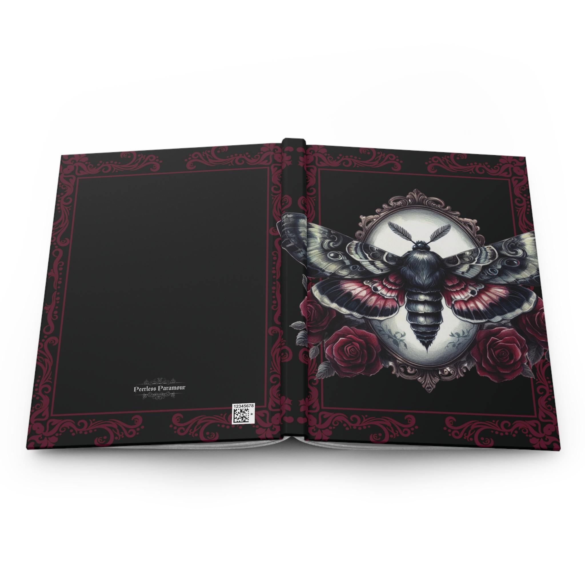 Gothic Moth Hardcover Journal, Lined Notebook | Dark Aesthetic Witchy ...
