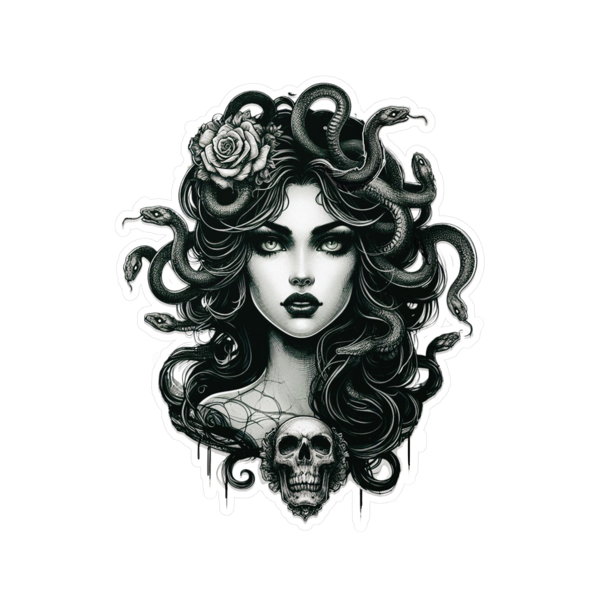 Medusa Waterproof Stickers Gothic Aesthetic Stickers Beautiful Goth ...
