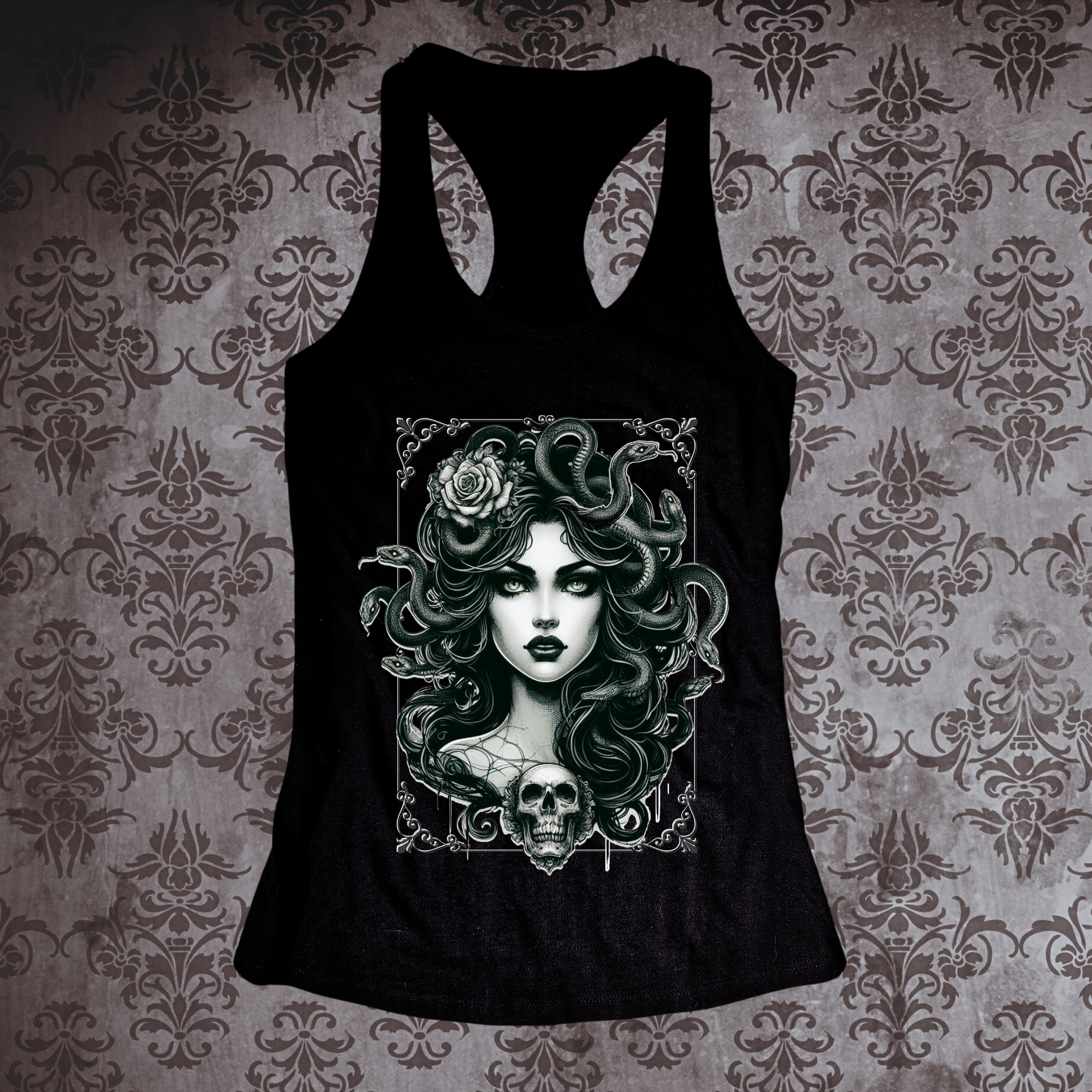 Medusa Racerback Gothic Tank Top Gothic Clothes Edgy Aesthetic Goth ...