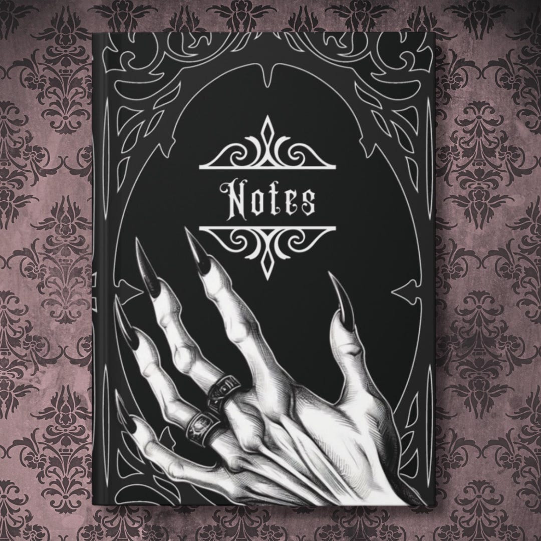 Vampire Hand Hardcover Gothic Journal Diary | Dracula Lined Journal ...