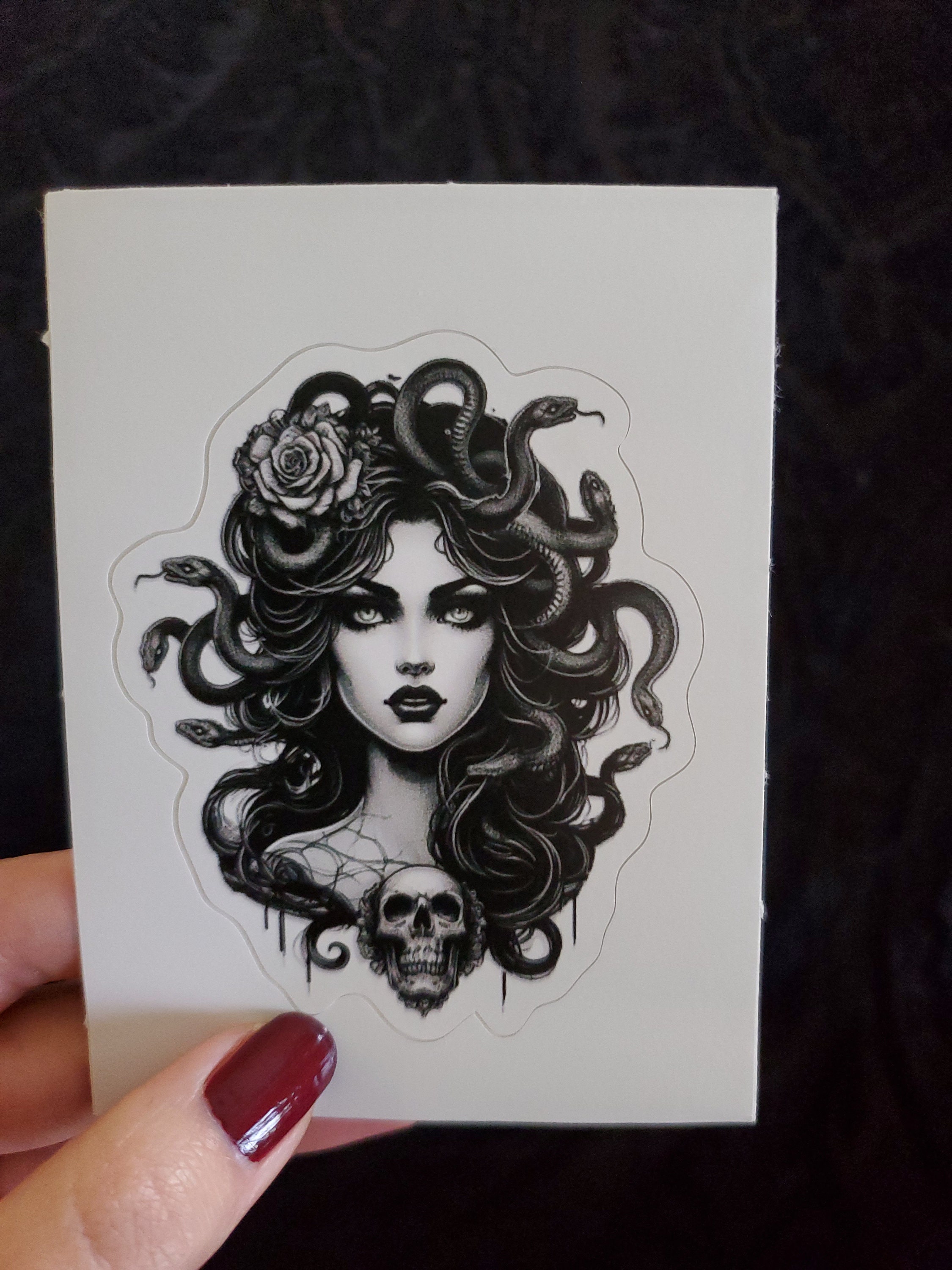 Medusa Waterproof Stickers - Gothic Aesthetic Stickers - Beautiful Goth ...