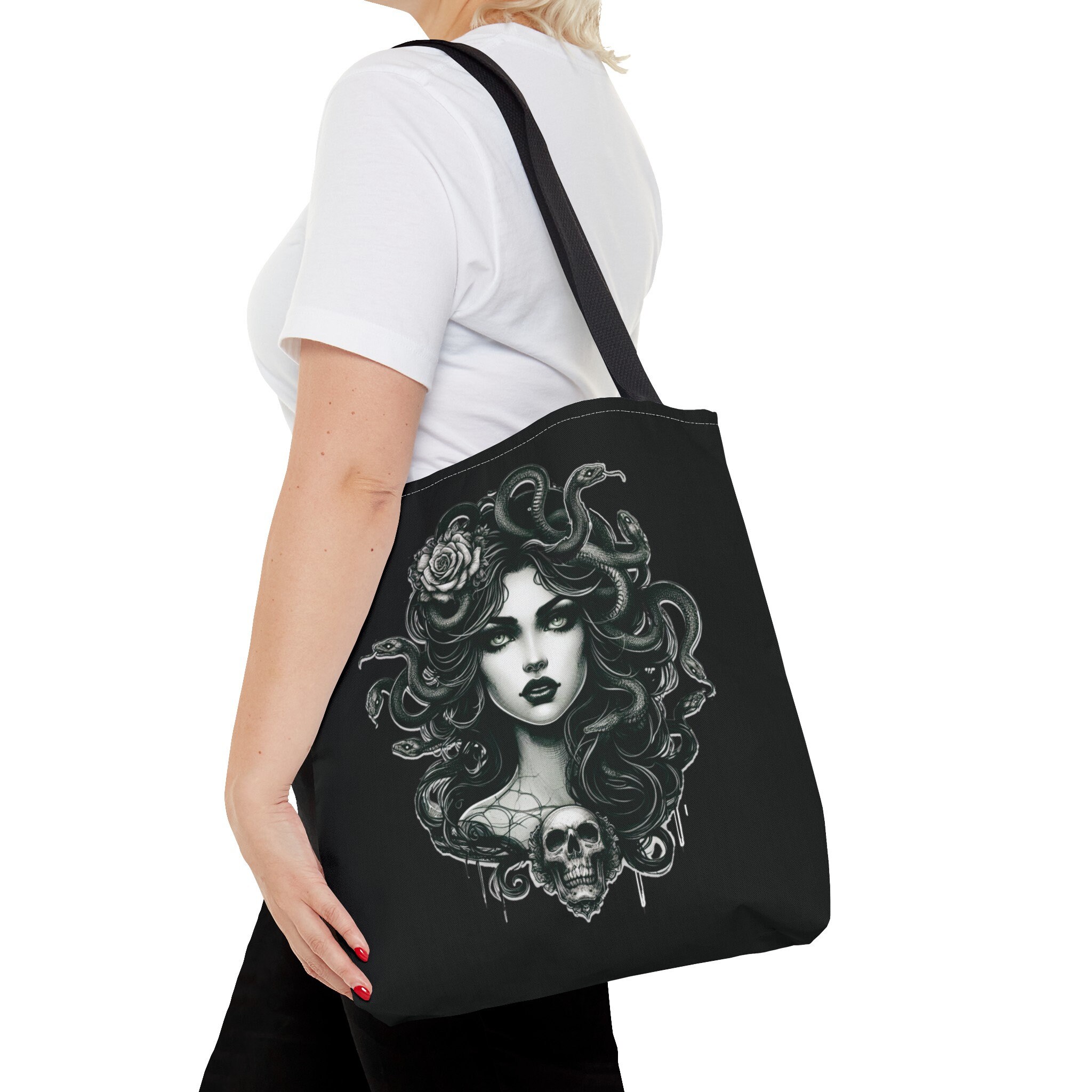 Medusa Gothic Tote Bag Aesthetic Goth Bag Reusable Grocery Bag Shoulder ...