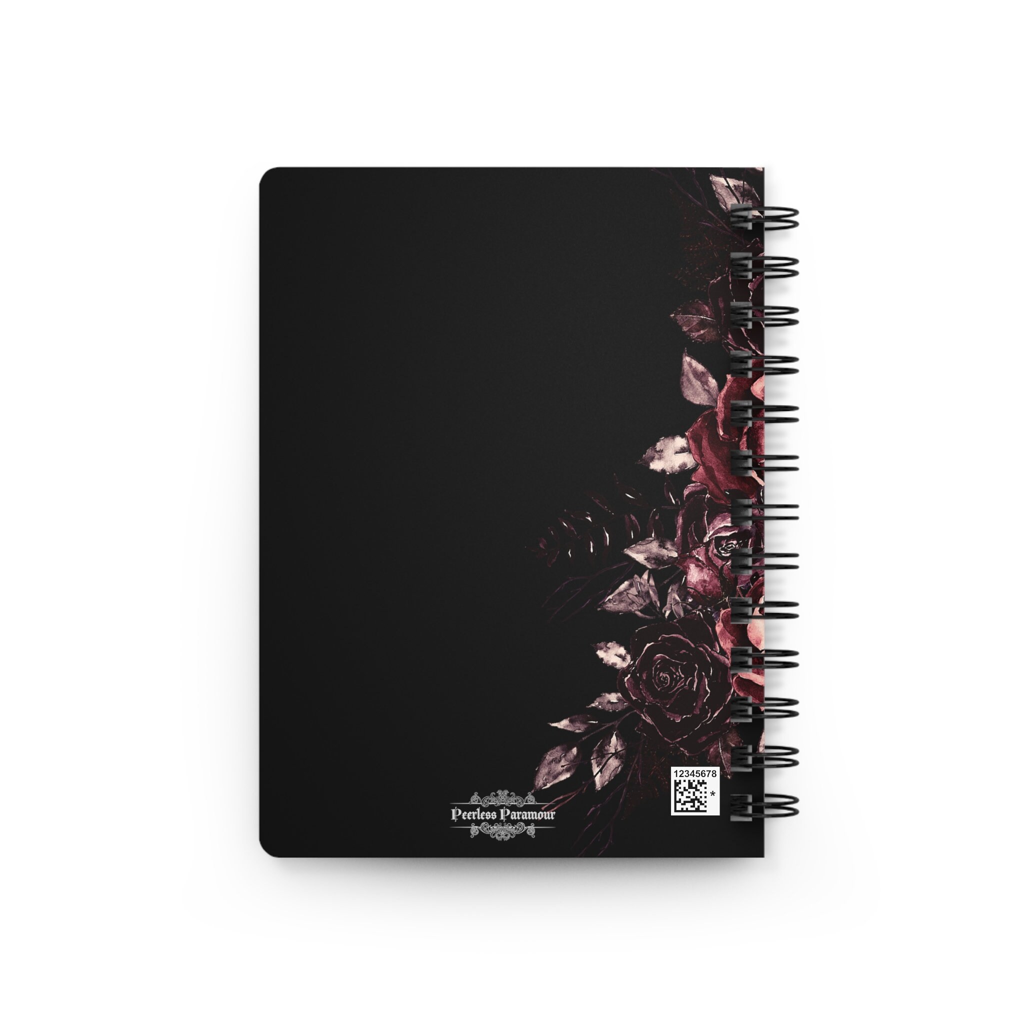 Gothic Angel Spiral Bound Journal Dark Rose Victorian Floral - Etsy