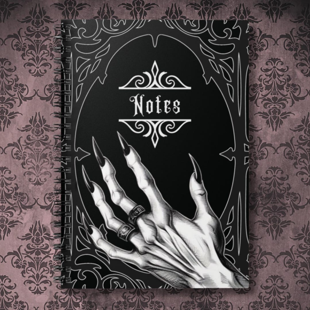 Vampire's Hand Spiral Notebook Ruled Line Gothic Journal, Diary ...