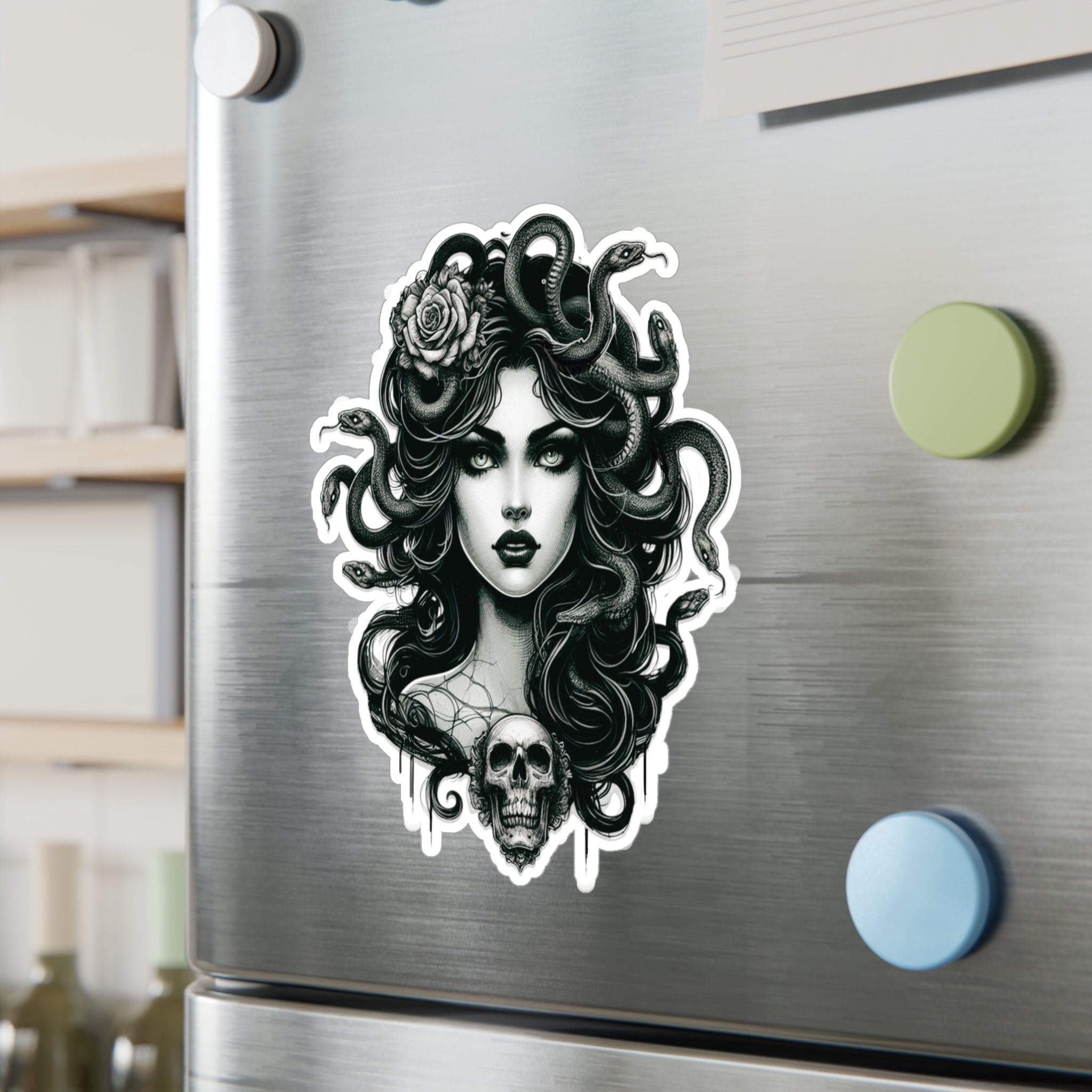 Medusa Waterproof Stickers Gothic Aesthetic Stickers Beautiful Goth ...
