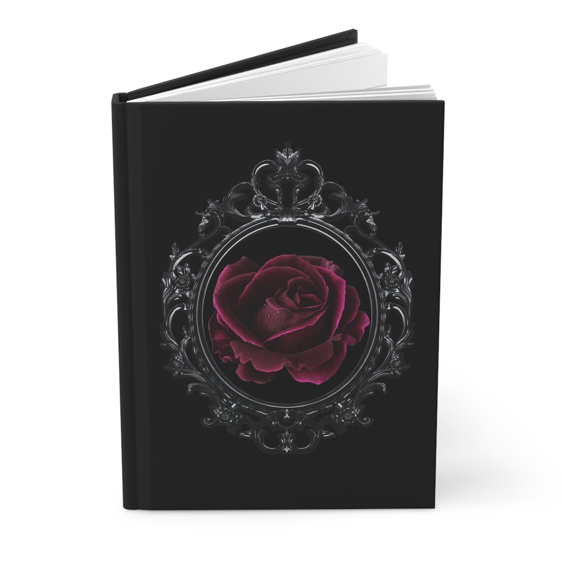 Gothic Rose Hardcover Goth Journal, Dark Victorian Floral Notebook ...
