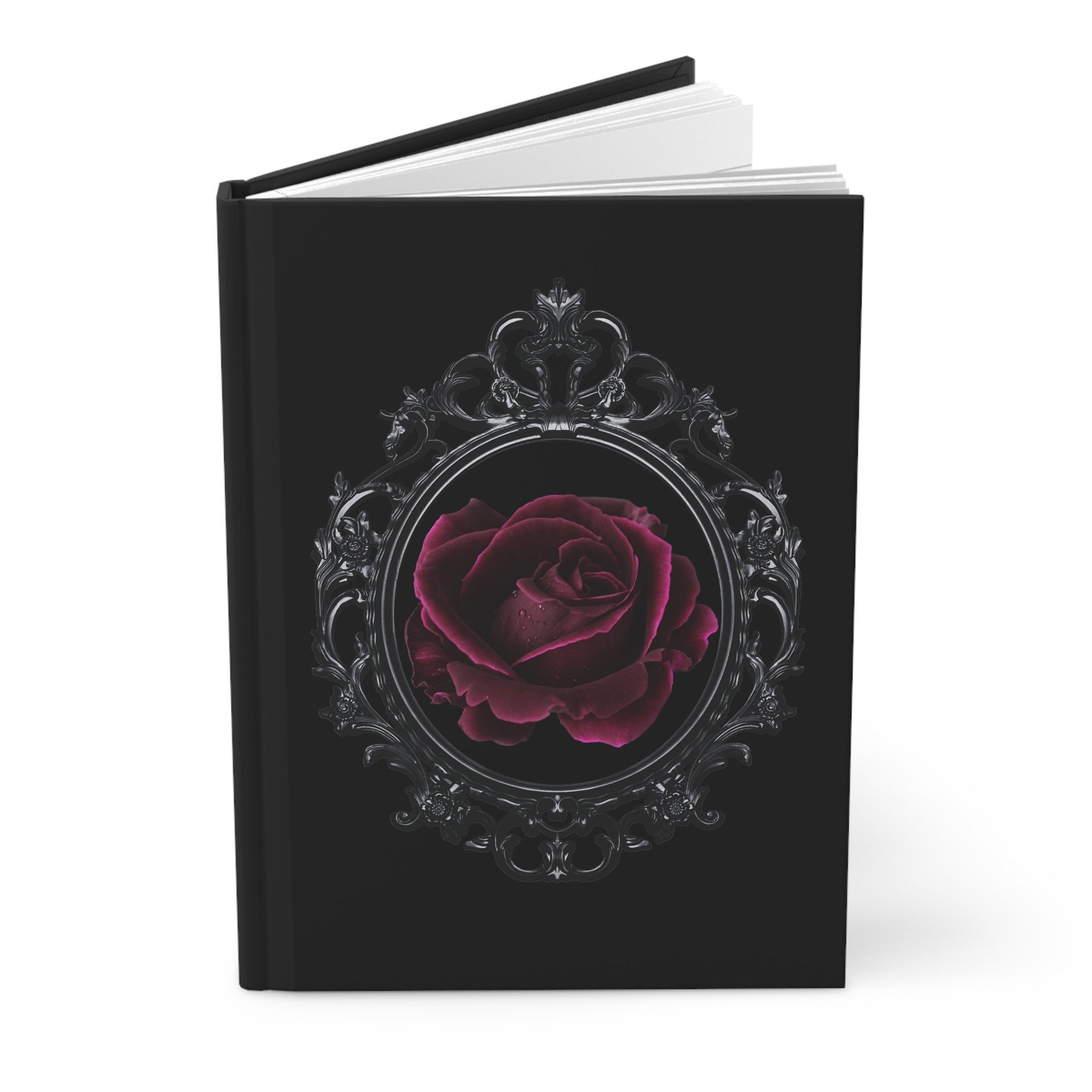 Gothic Rose Hardcover Goth Journal, Dark Victorian Floral Notebook ...