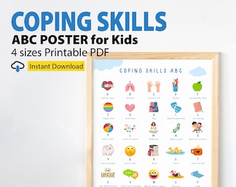 Coping Skills Alphabet Poster - Etsy