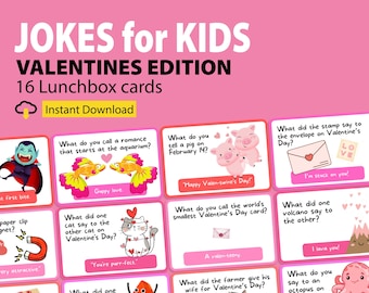Valentine Lunchbox Jokes, Valentines Day Lunchbox Notes, Printable ...