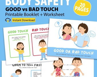 Good and Bad Touch, Learning Printable Booklet, Teaching Body Safety to ...