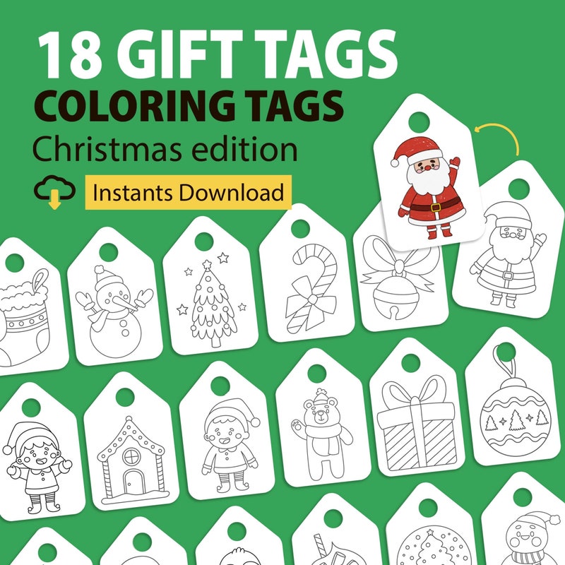 Christmas Tags Printable - Etsy