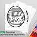 Easter Egg Coloring Page Printable, 20 Coloring Sheets, Coloring for ...