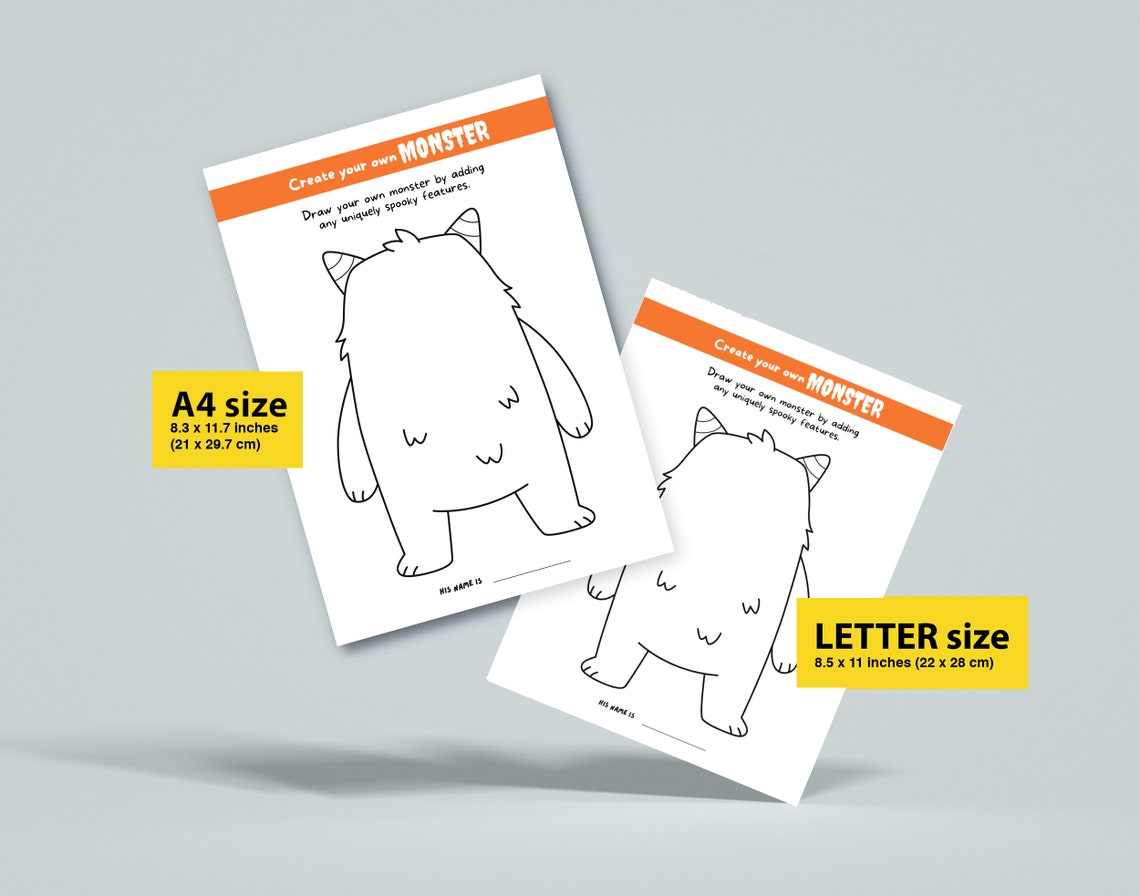 Create Your Own Monster Printable: Halloween Coloring Activity (PDF ...