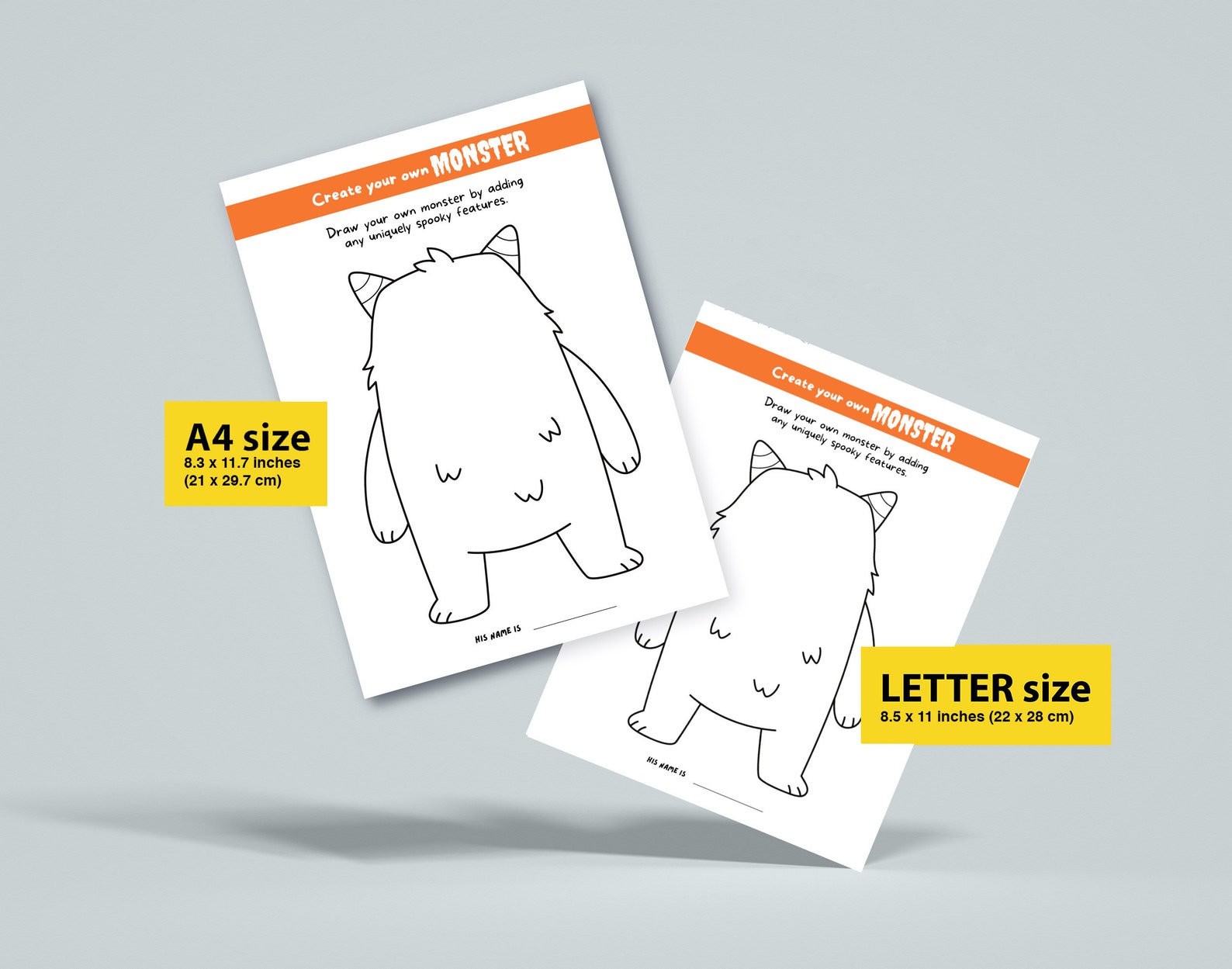 Create Your Own Monster Printable Template for Kids, Halloween Coloring ...