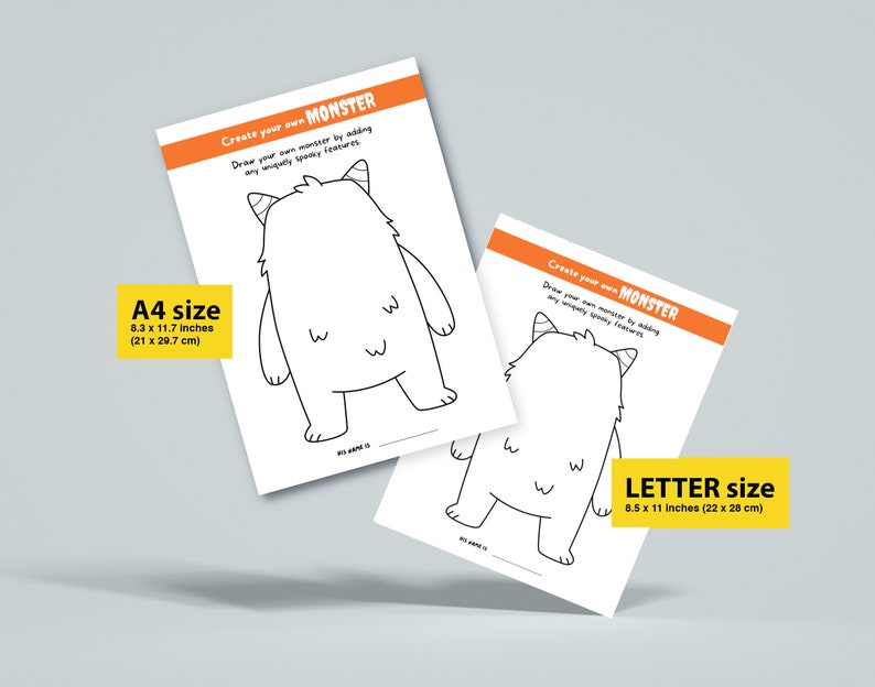 Create Your Own Monster Printable Template for Kids, Halloween Coloring ...