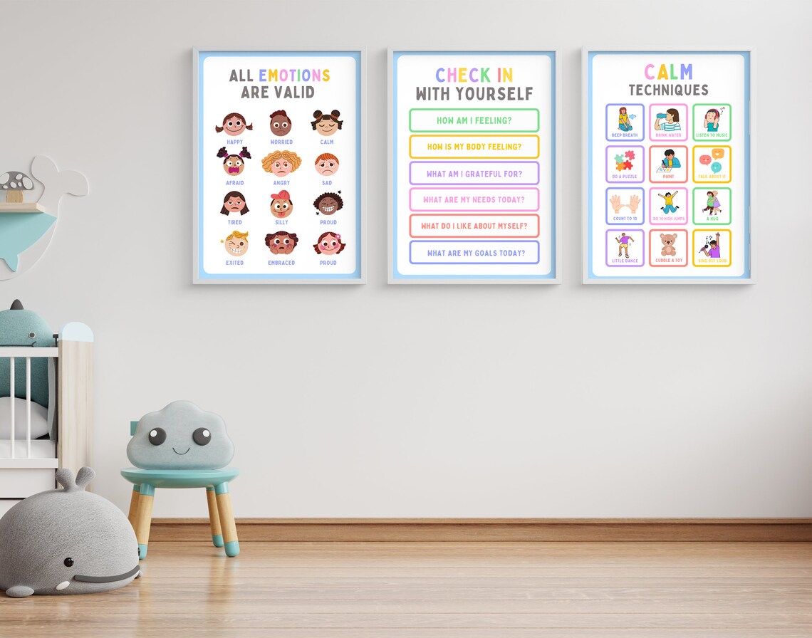 Printable Set Calming Corner Posters, Emotions Posters, Calming ...