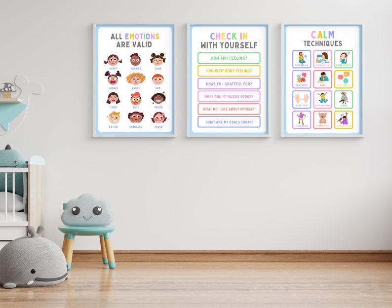 Printable Set Calming Corner Posters, Emotions Posters, Calming ...