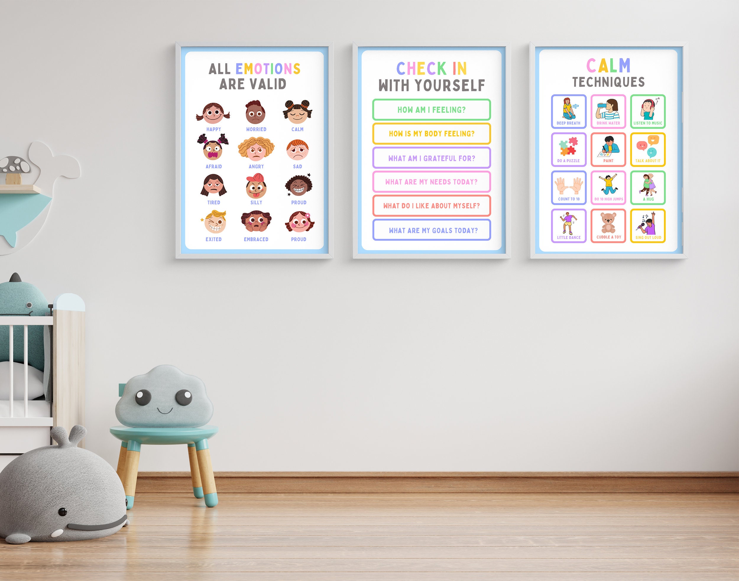 Printable Set Calming Corner Posters, Emotions Posters, Calming ...