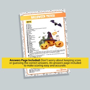 Printable Halloween Trivia Quiz, 50 Quiz Questions to Test Family and ...