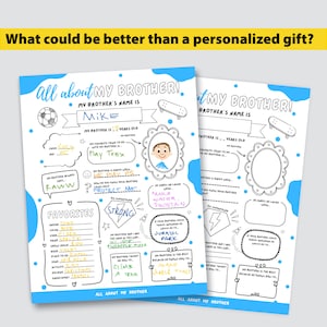 All About My Brother Printable Interview, Siblings Questionnaire ...