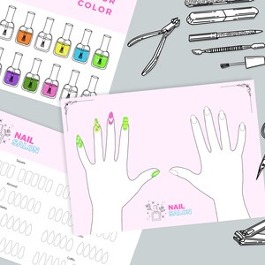 Pretend Play Nail Salon Printable: Kids Manicure Set (digital Download ...