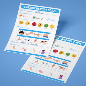 Doctors and Nurses Pretend Play Printable for Kids, Doctor Forms ...