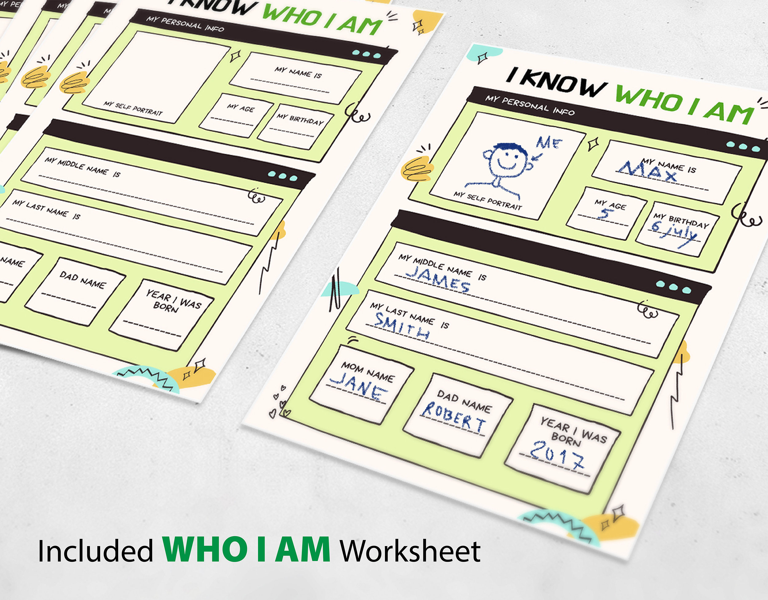 Life Skills Worksheets for Kids Printable Phone Number and - Etsy