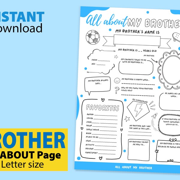 Brother Printable - Etsy