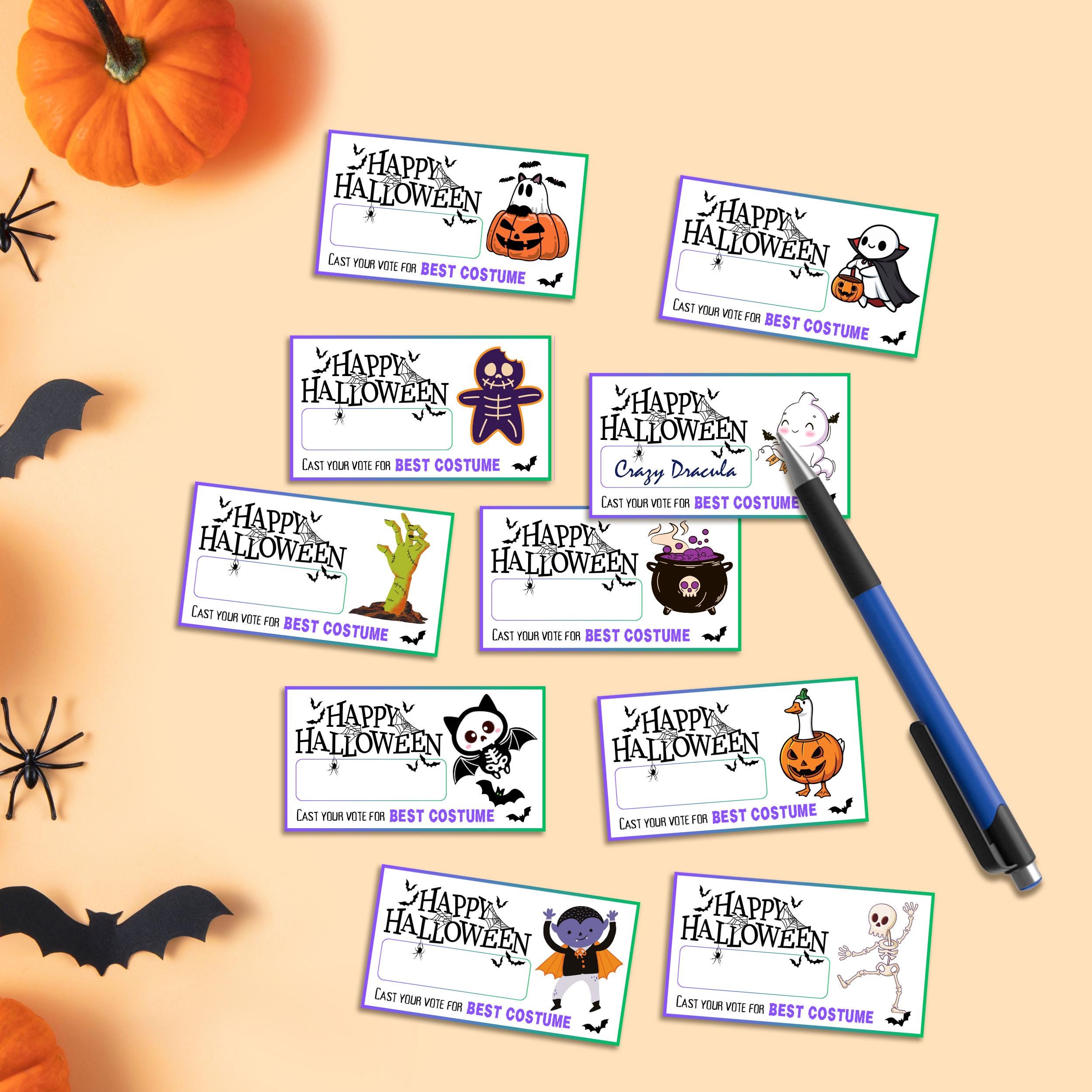 Halloween Costume Contest Voting Cards (printable PDF) - Etsy