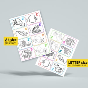 Alphabet Coloring Printable, ABC Alphabet Flash Cards, Preschool ...
