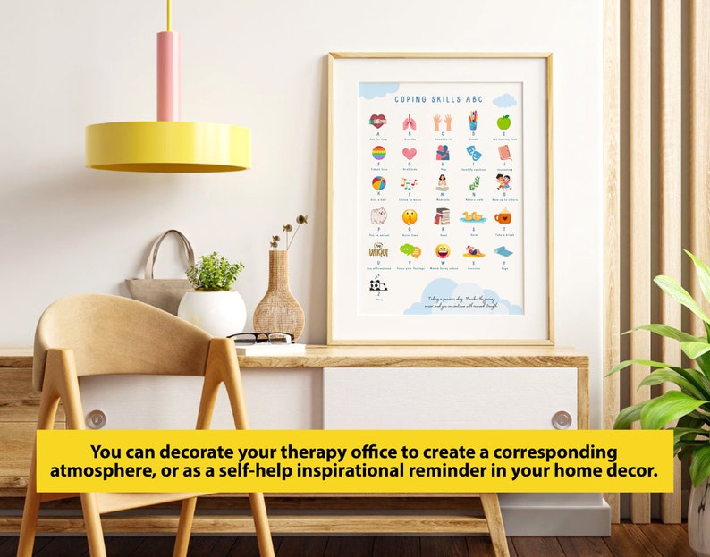 Alphabet Printable Coping Skills Poster, ABC Coping Skills, Grounding ...