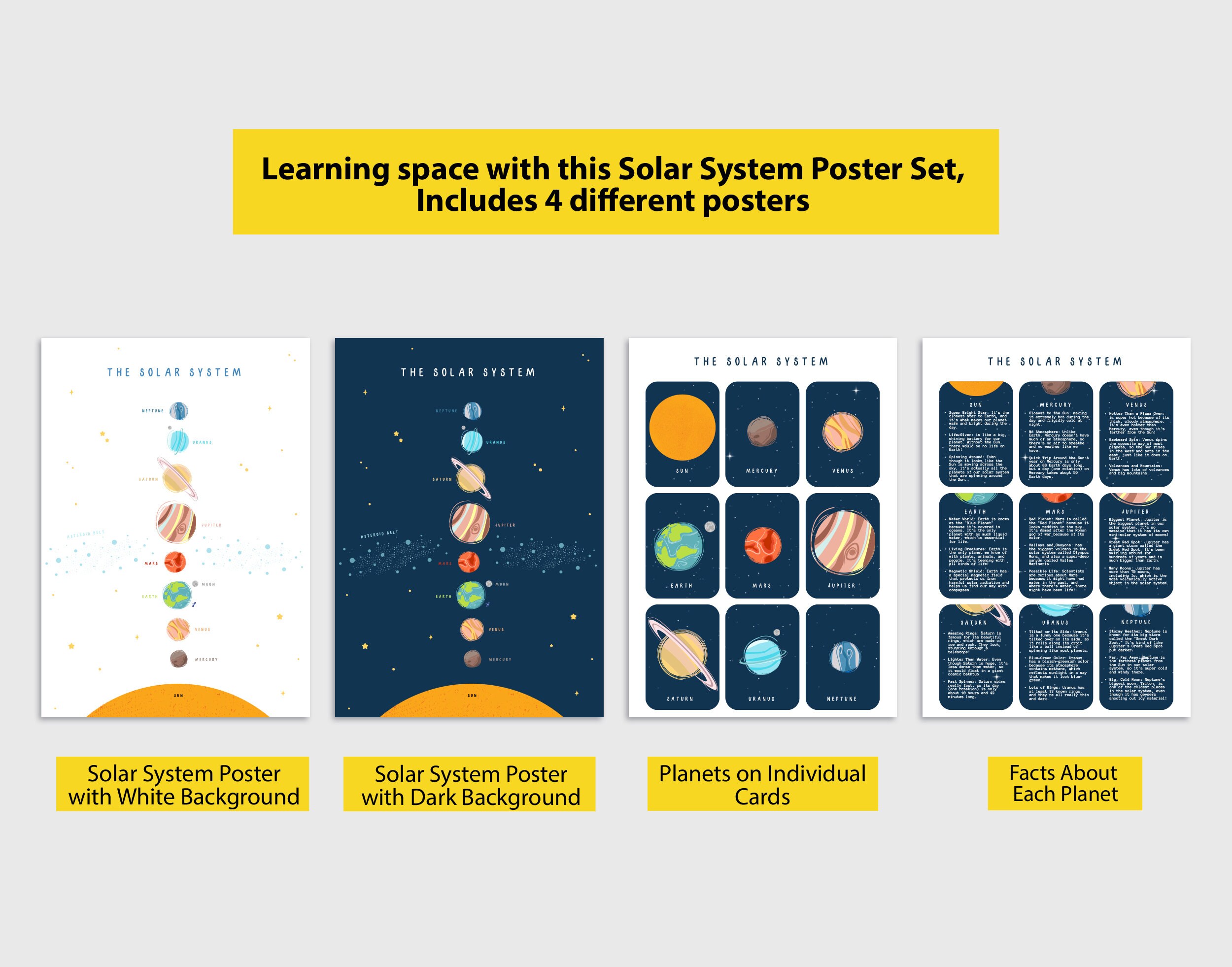 Solar System Printable Bundle, Solar System Kids Activity, Learning ...