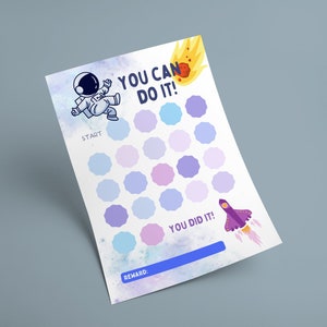 Outer Space Kids Reward Chart Printable, Astronaut Reward Chart ...