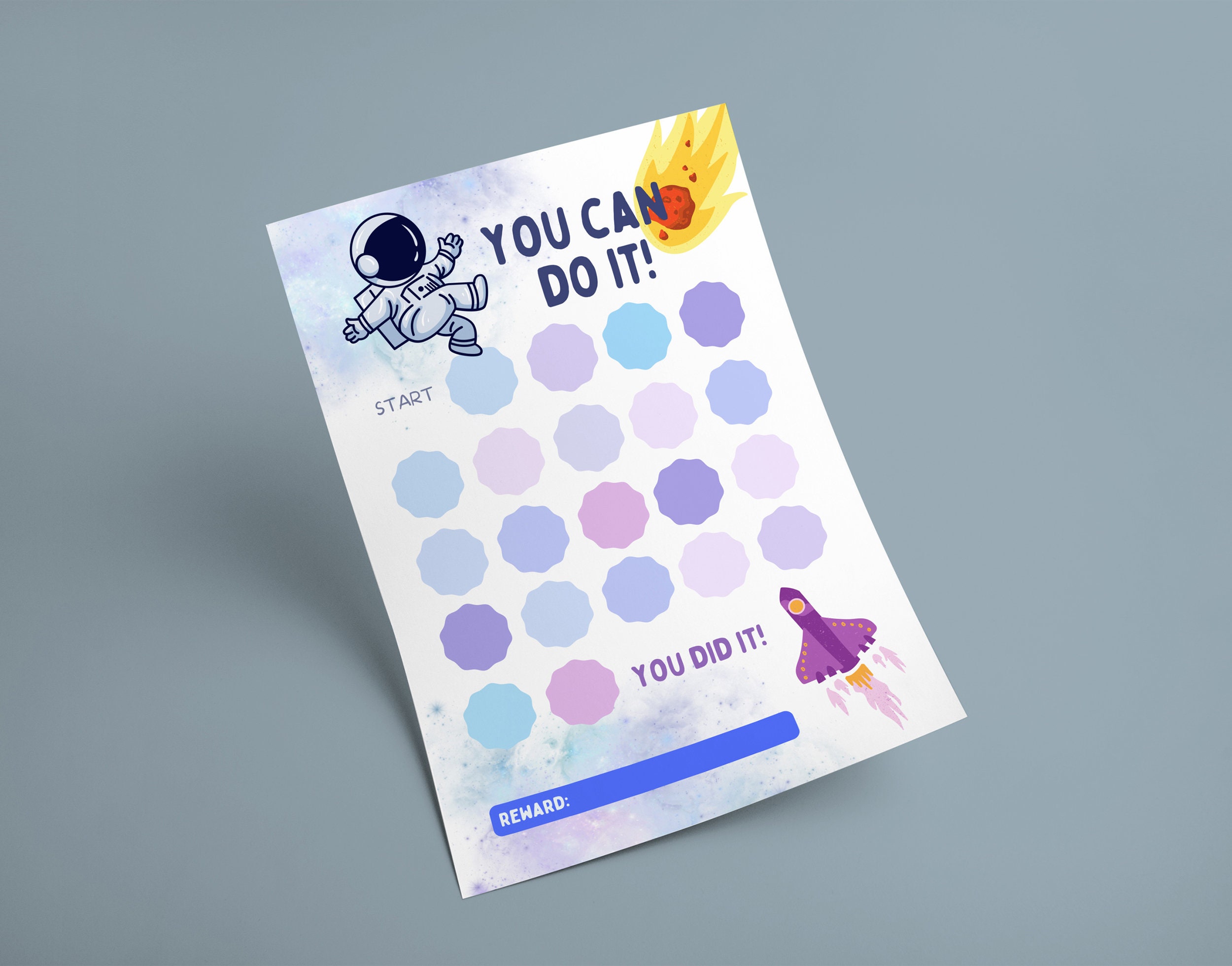 Outer Space Kids Reward Chart Printable, Astronaut Reward Chart ...
