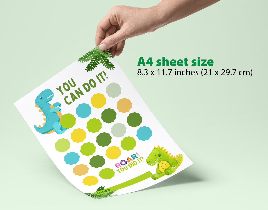 Dinosaur Reward Chart Printable, Dinosaur Chore Chart, Dinosaur ...