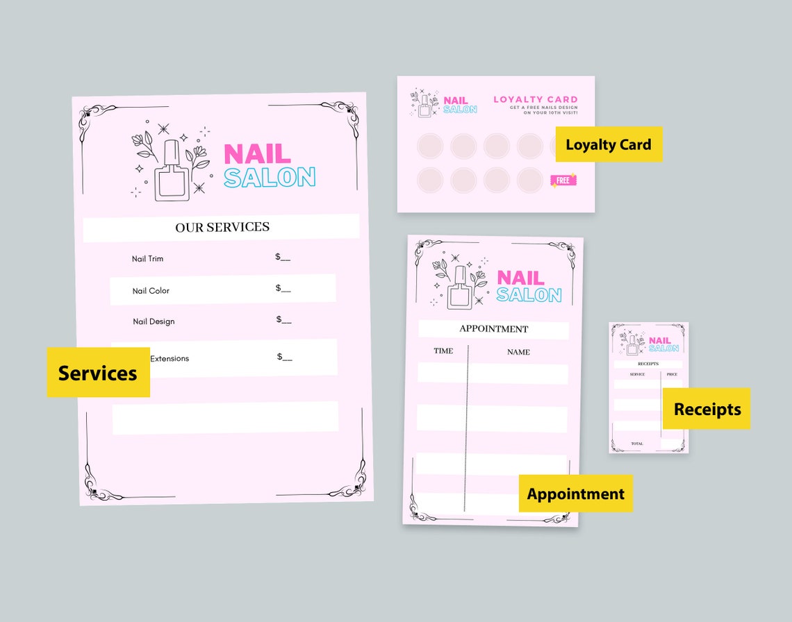 Pretend Play Nail Salon Printable, Kids Manicure Play, Kids Pretend ...