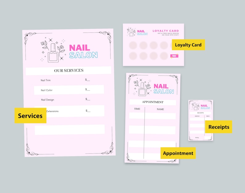 Pretend Play Nail Salon Printable, Kids Manicure Play, Kids Pretend ...