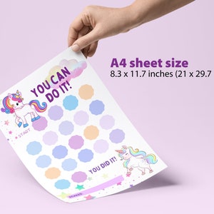 Unicorn Reward Chart Printable, Unicorn Behavior Chart, Unicorn Sticker ...