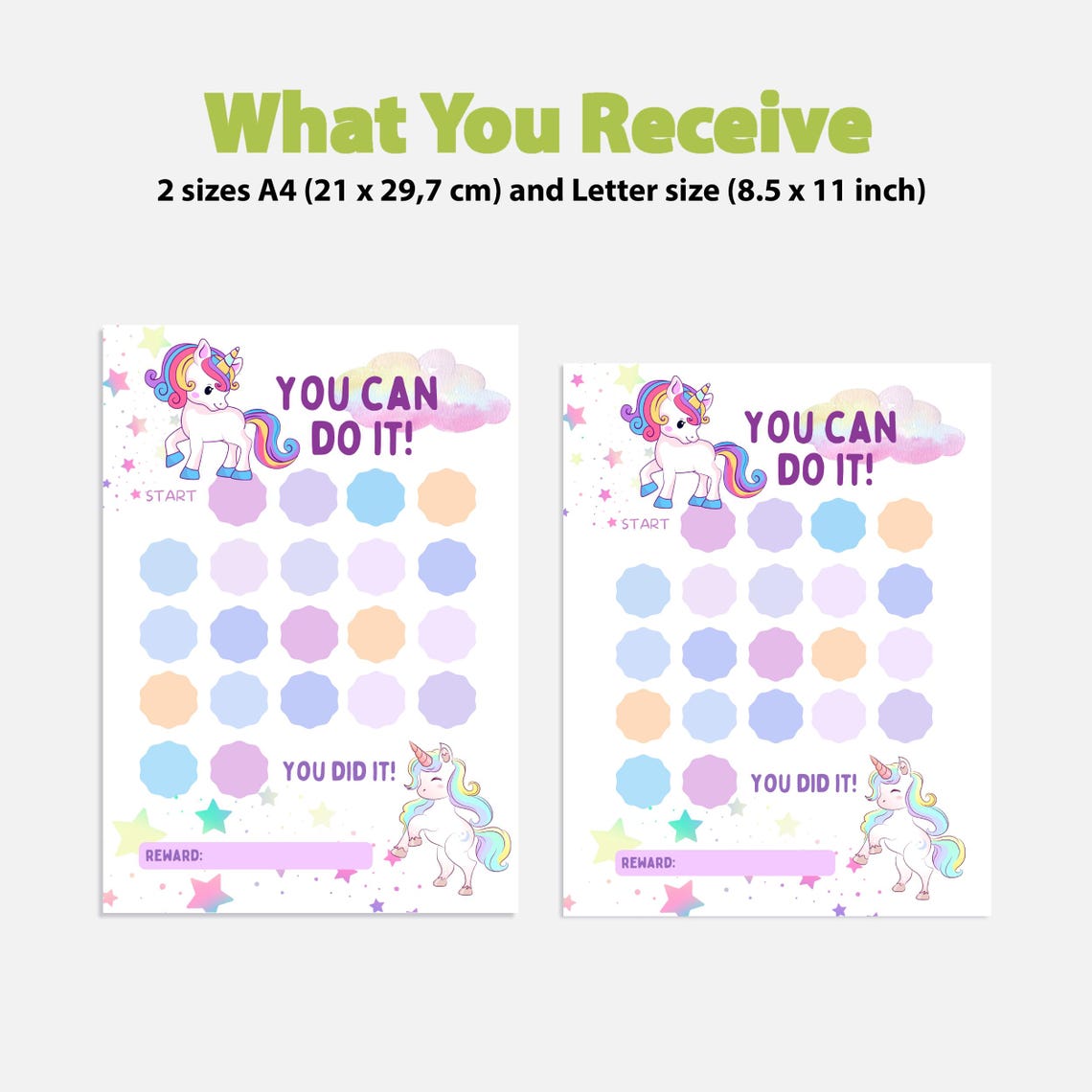 Unicorn Reward Chart Printable, Unicorn Behavior Chart, Unicorn Sticker ...