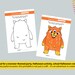 Create Your Own Monster Printable Template for Kids Halloween - Etsy