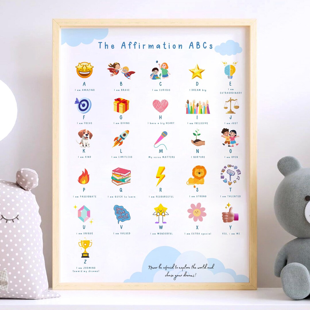 Affirmation Abcs Poster: Kids Classroom Decor (digital Download) - Etsy