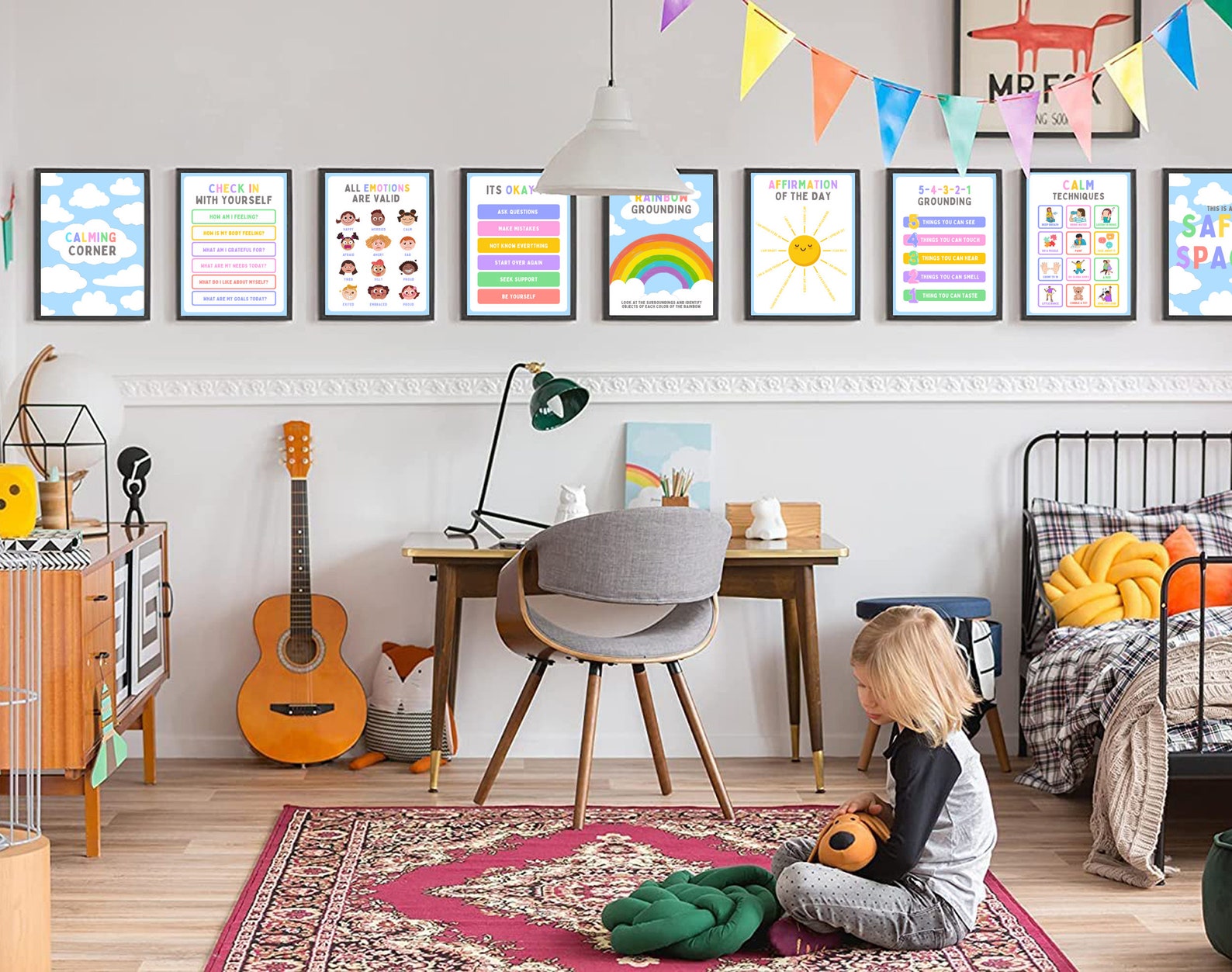 Printable Set Calming Corner Posters, Emotions Posters, Calming ...