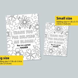 Teacher Appreciation Coloring Card: Personalized Thank You Gift (PDF ...